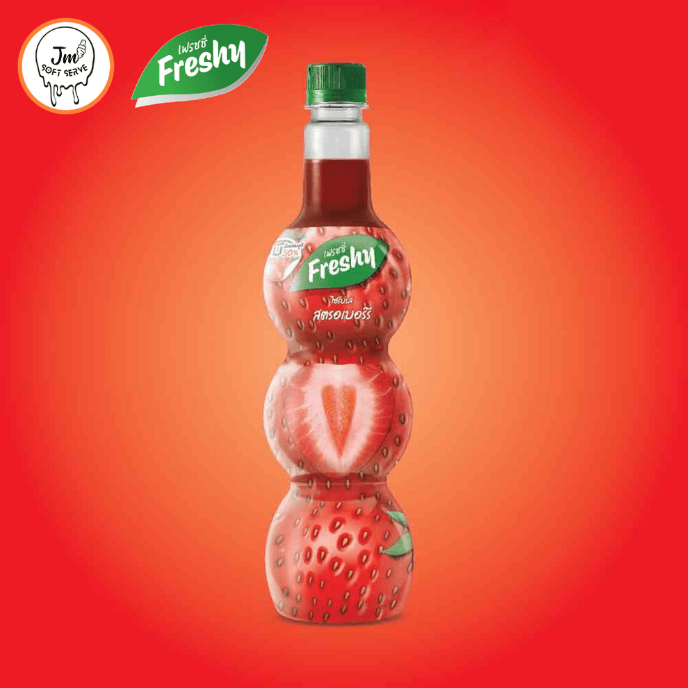 Freshy Syrup Strawberry / ไซรัปเฟรชชี่ สตรอว์เบอร์รี่ – jmsoftserve